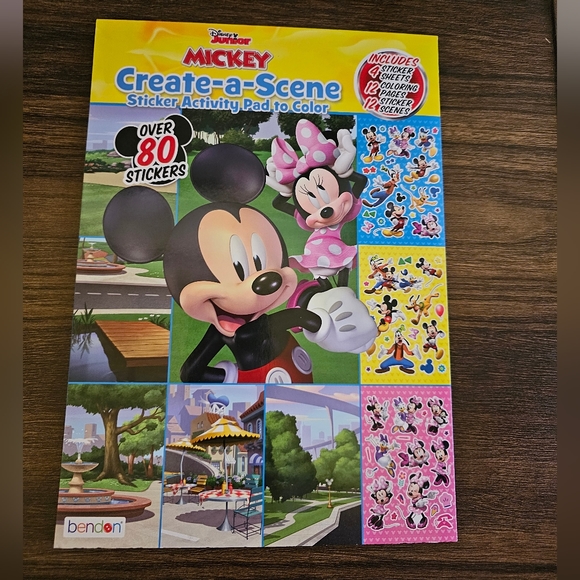 Disney | Other | 5 Mickey Mouse Create A Scene Sticker Activity Set Pad ...